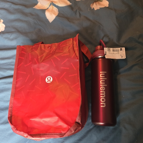 lululemon athletica | Other | Lululemon Athletica Red Bag Vibrant ...